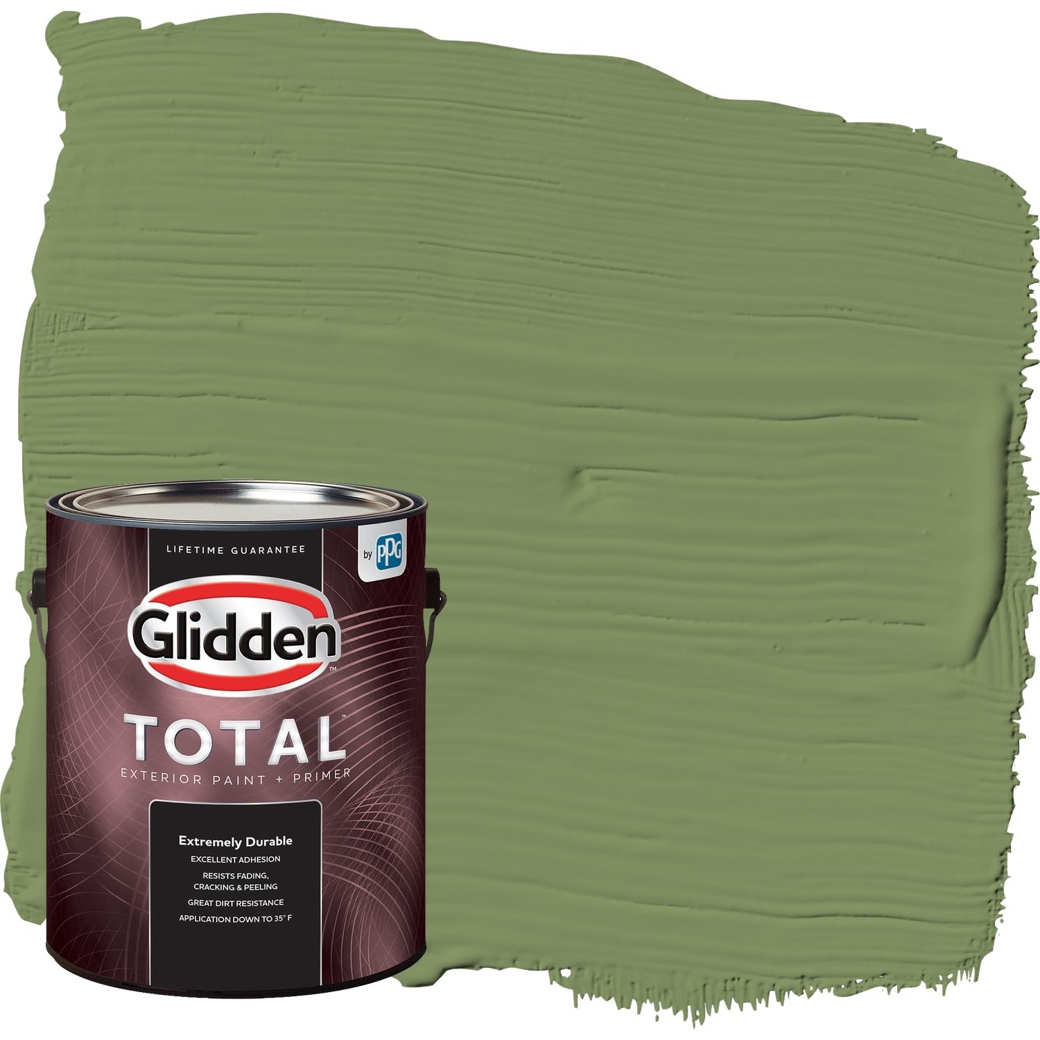 Glidden Total 1 gal. Green/Green Satin Exterior Paint with Primer ...