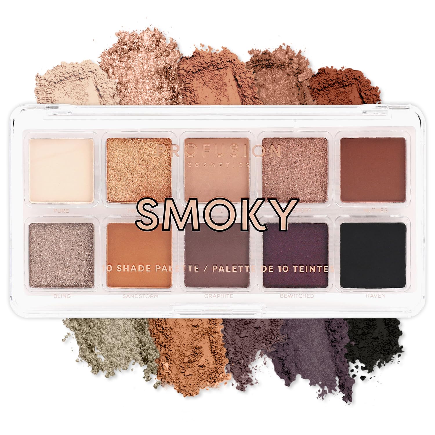 Amazon.com : Profusion Cosmetics 10 Shade Eyeshadow Palette - High ...