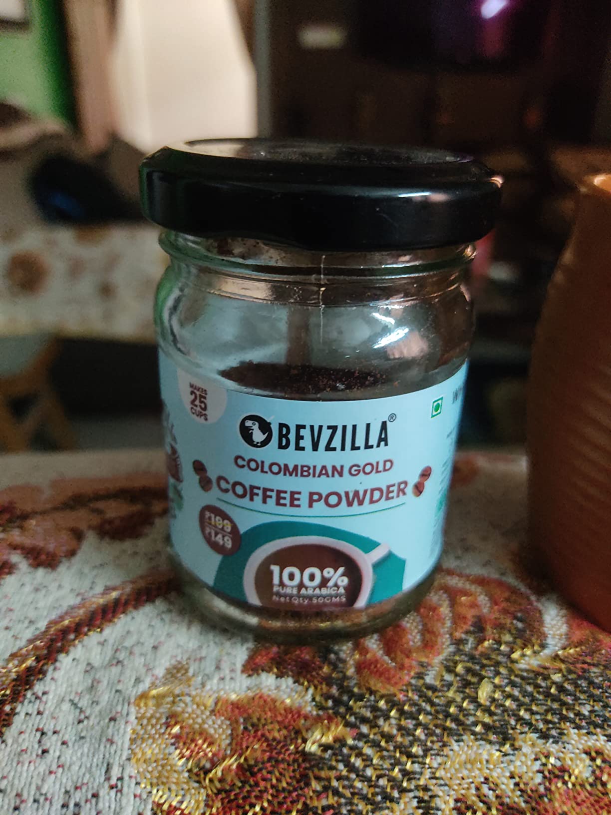 Bevzilla Instant Coffee Powder (Colombian Gold) - 50 Grams : Amazon.in ...
