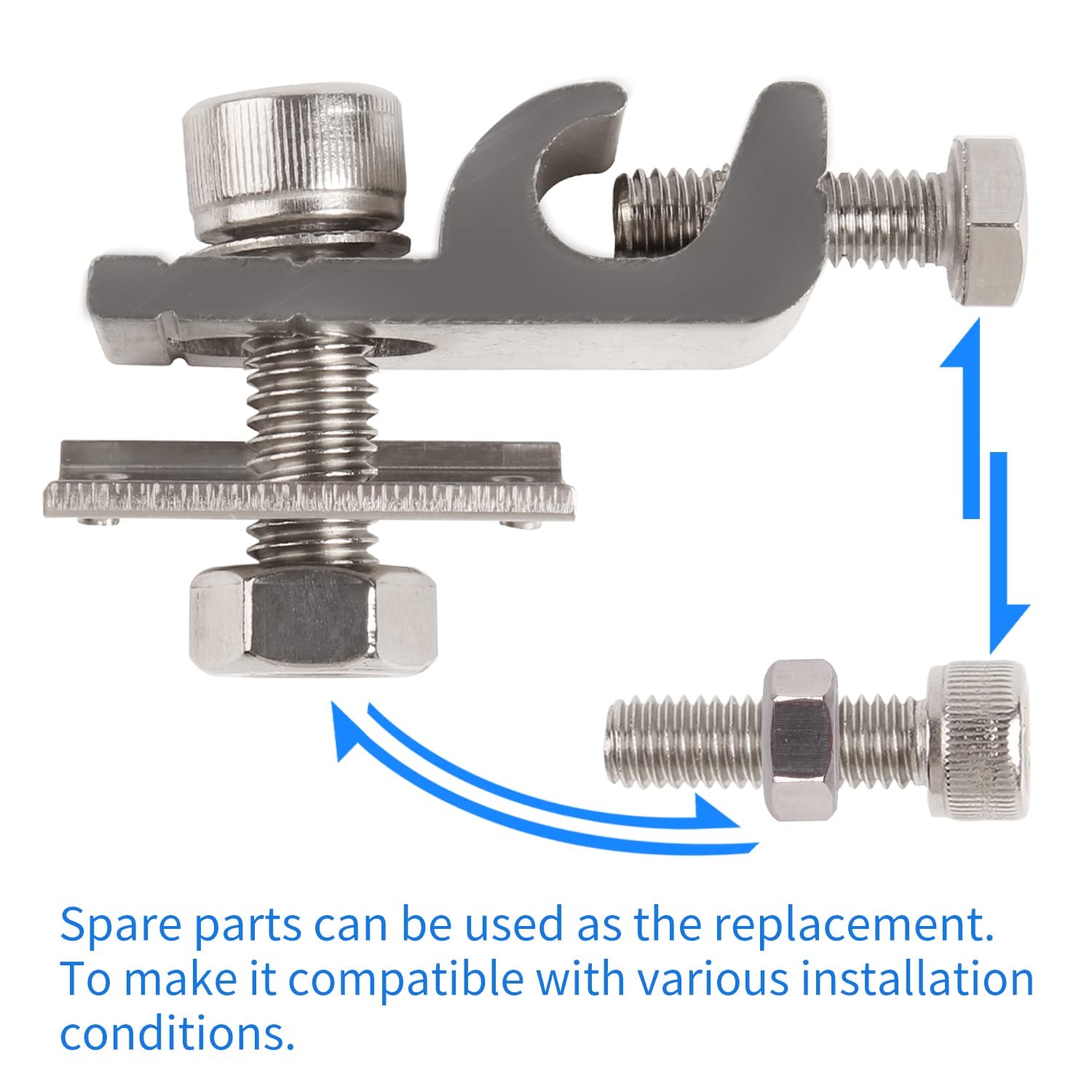 Snapklik.com : EVARSOL 8Sets Solar Panel Photovoltaic Bolt-On Coupling ...