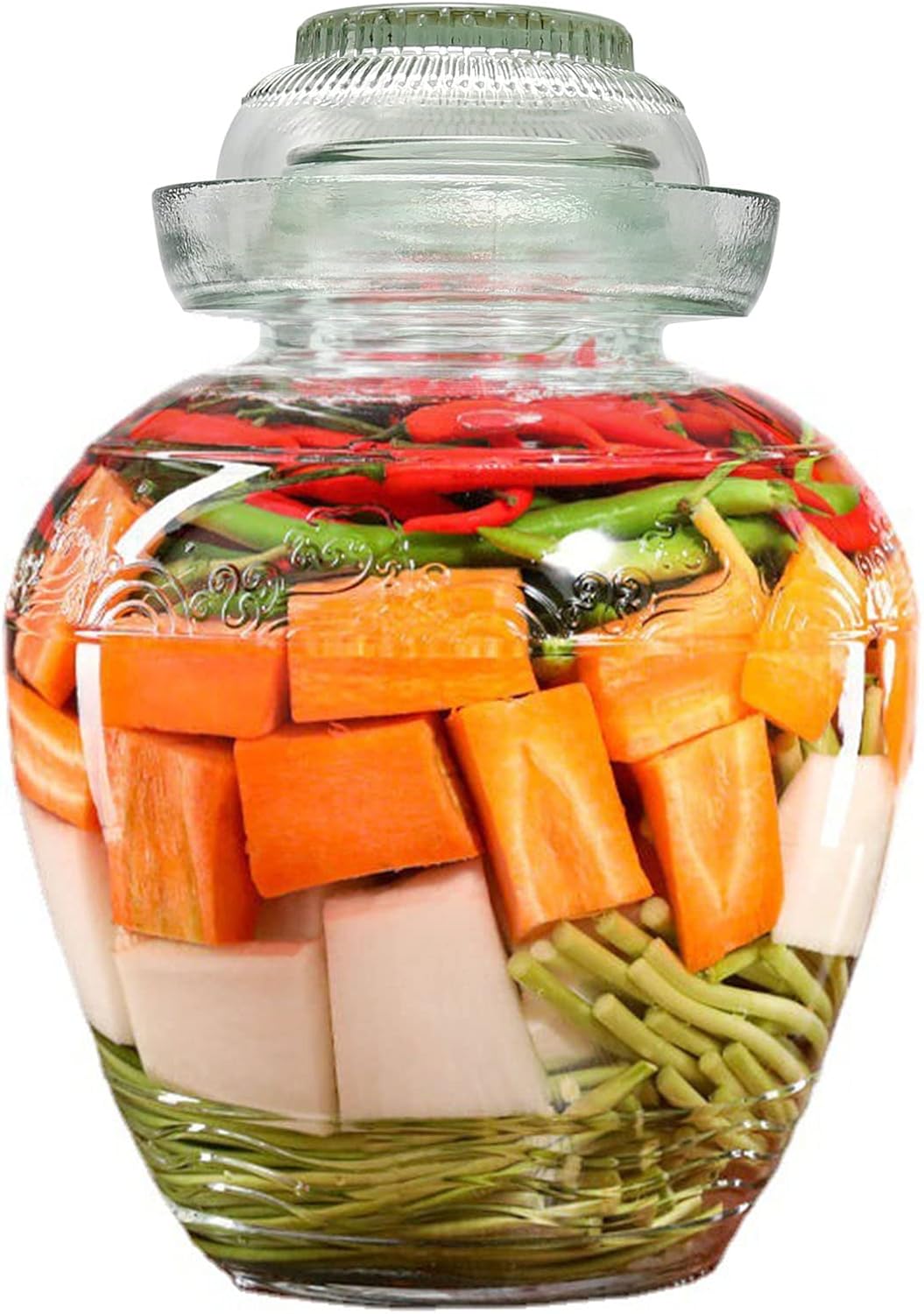 Amazon.com: LIDSCURA Kimchi Jars, Pickle Containers with lids ...