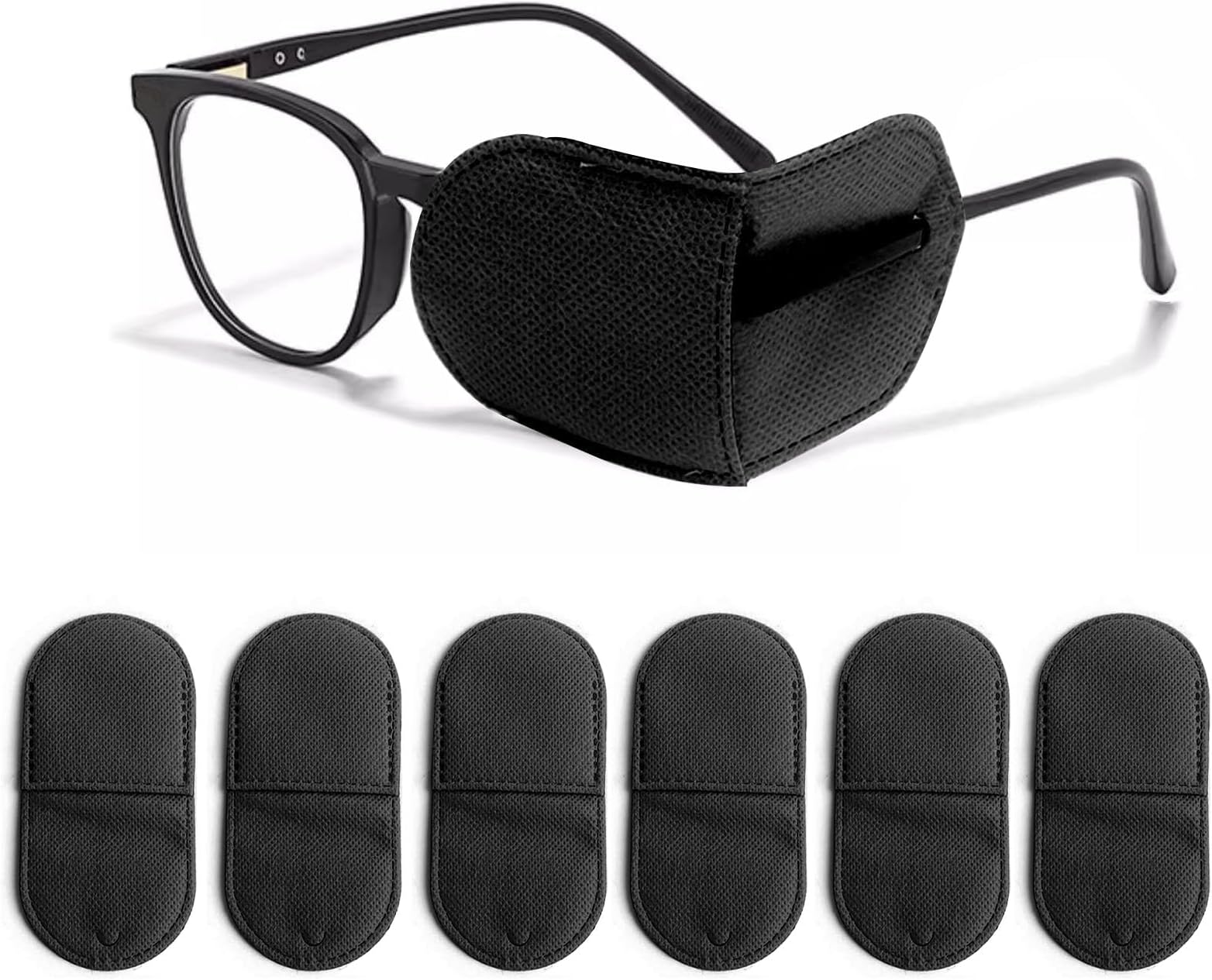 Amazon.com: 12 Pack Glasses Translucent Eye Patch for Glasses Vision ...