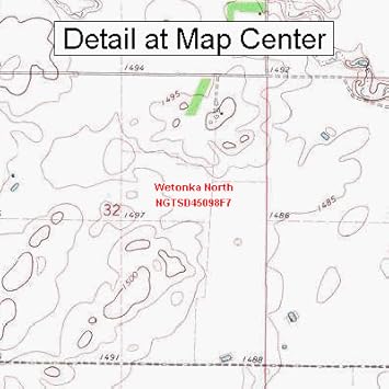 Amazon.com : USGS Topographic Quadrangle Map - Wetonka North, South ...