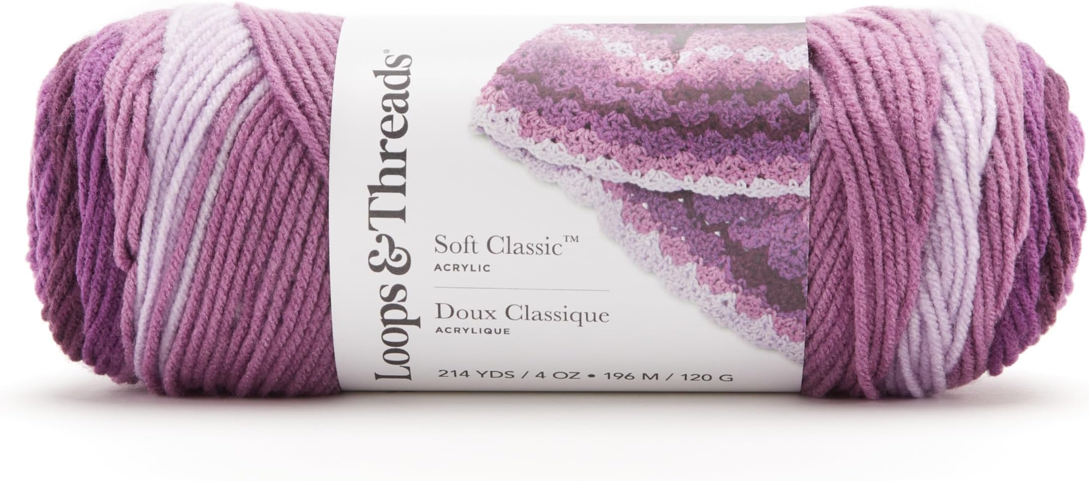 Amazon.com: Soft Classic Multi Ombre Yarn by Loops & Threads - 5 Ounces ...