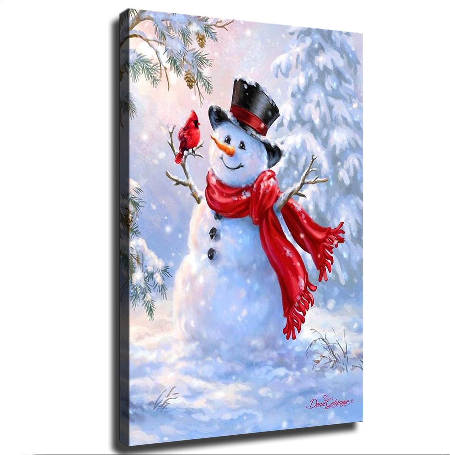 Amazon.com: Christmas Snowman Poster Picture Print Canvas Art Modern ...