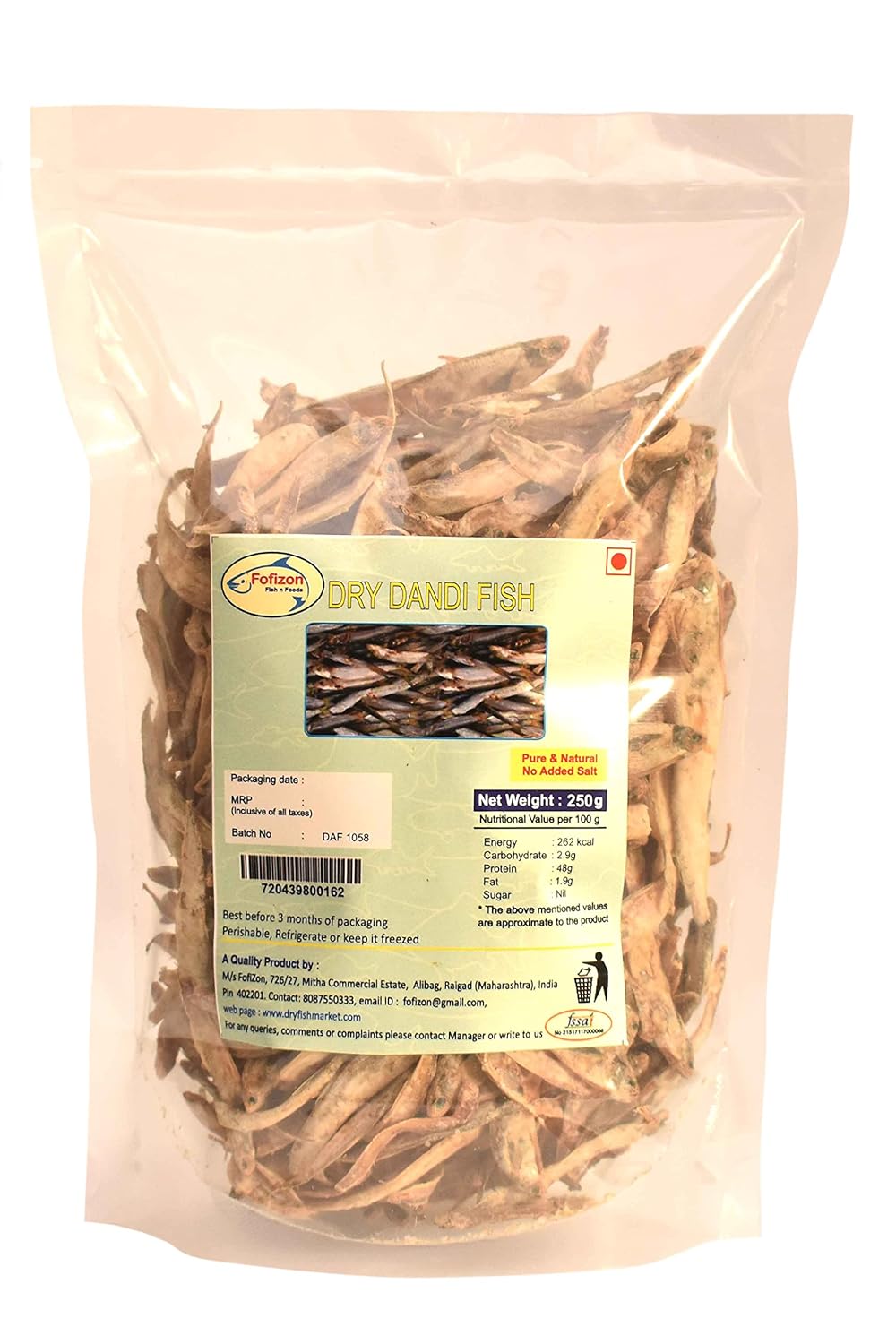 Fofizon Dry Seafood Dry Dandi Fish 100g : Amazon.in: Grocery & Gourmet ...