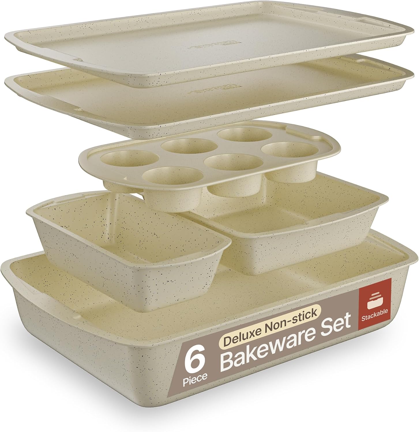 Amazon.com: Bakken Swiss - Bakeware Set – 6 Piece – Stackable, Deluxe ...
