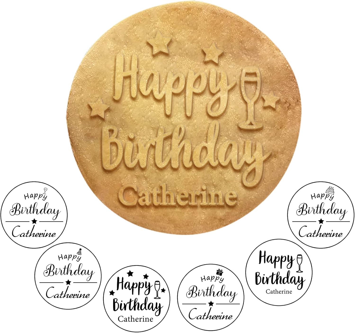 Amazon.com: Amlion Personalized Cookie Stamp with Name, Custom Birthday ...