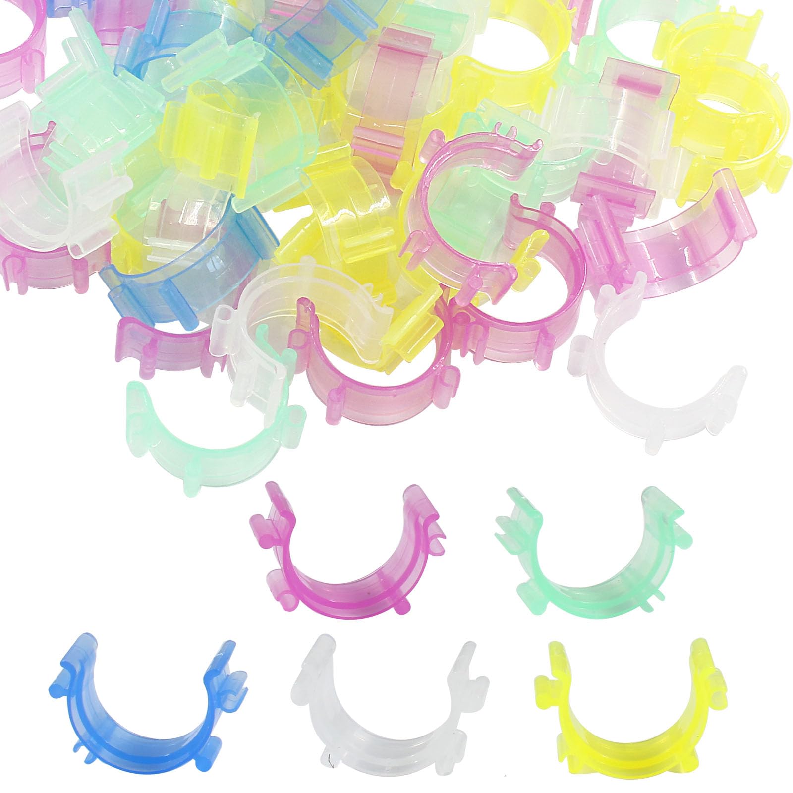 Amazon.com: BokWin 50 Pcs Plastic Bobbin Holder Clamps, Colorful Sewing ...