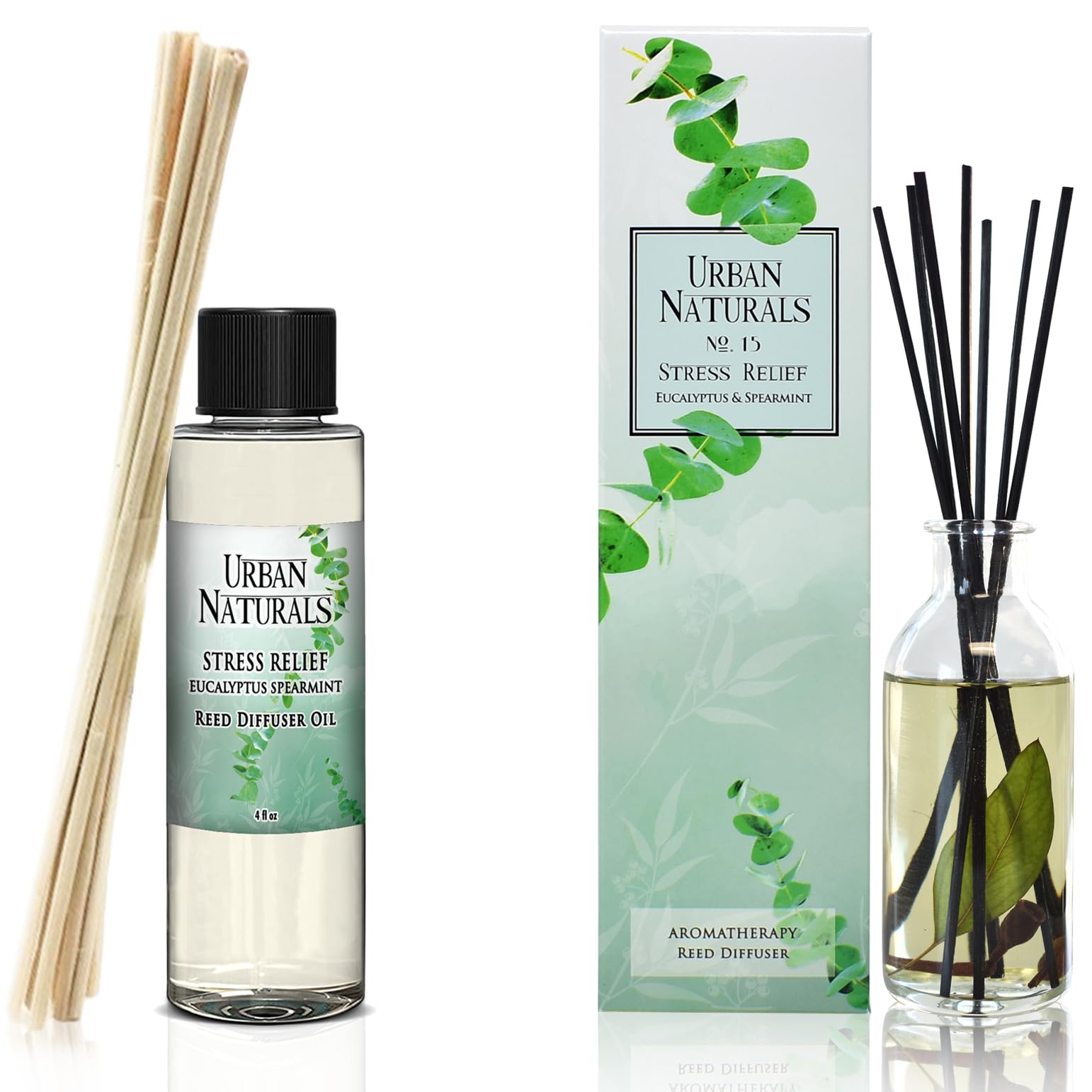 Amazon.com: Urban Naturals Eucalyptus Spearmint Reed Diffuser Refill, 4 ...