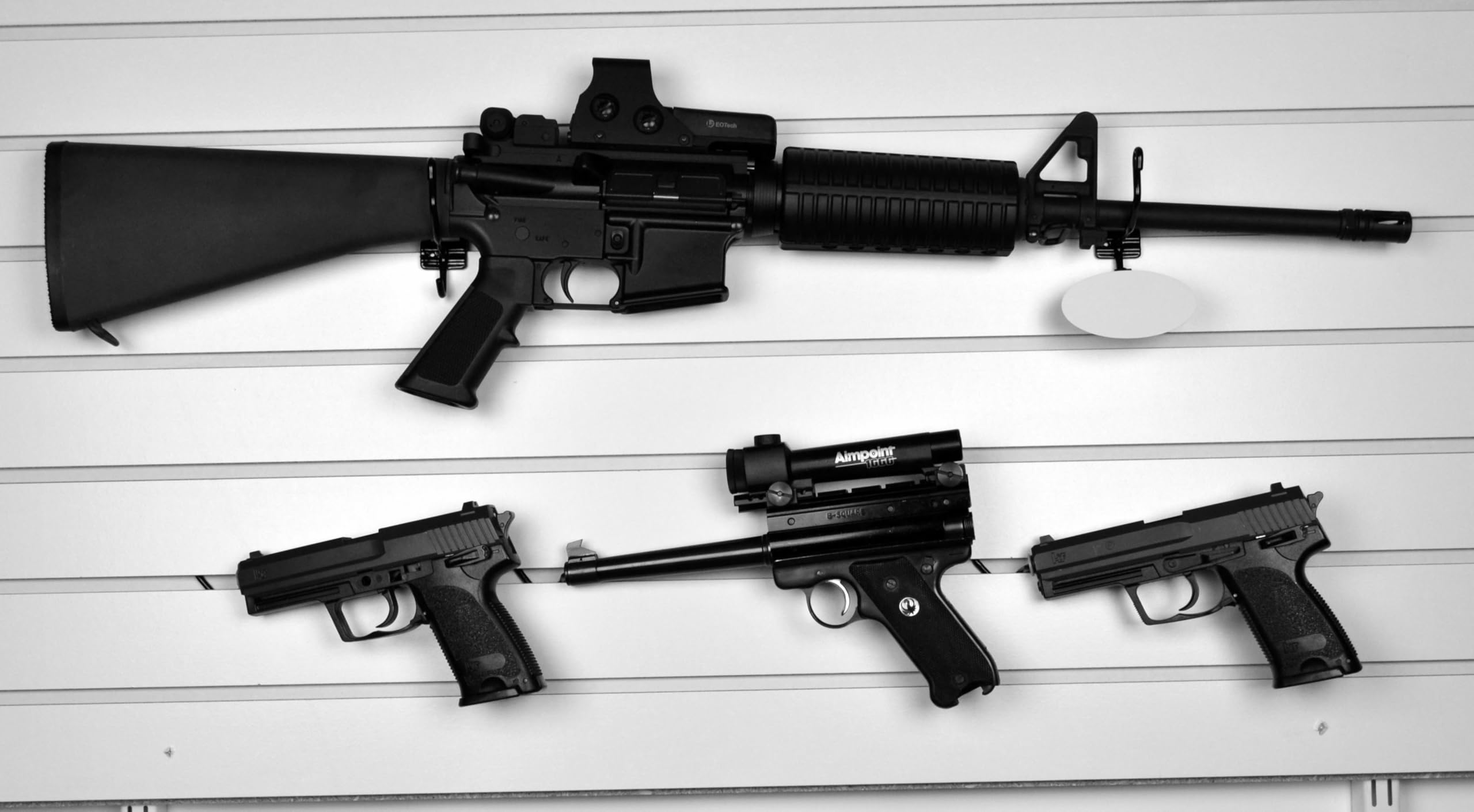 Amazon.com : Gun Storage Solutions Slatwall Horizontal Display Cradles ...