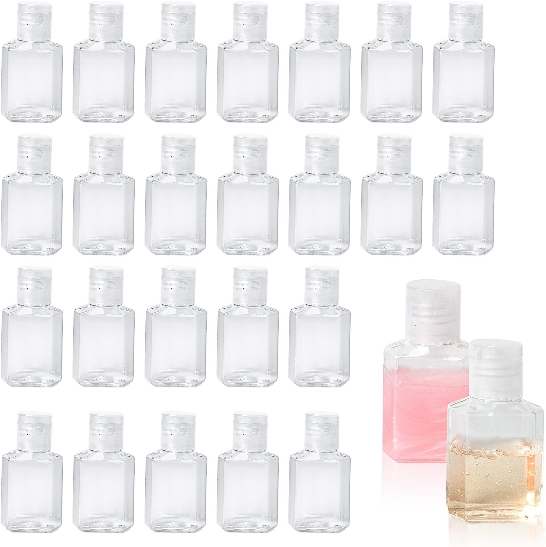 Amazon.com: Lnrueg 100 Pcs 1 oz Travel Bottles - Hand Sanitizer Bottle ...