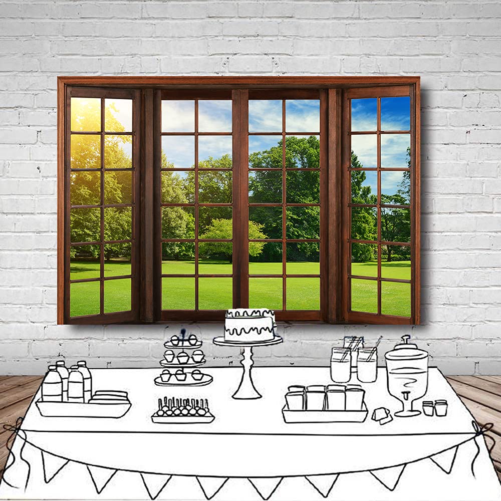 Buy LYWYGG 7x5FT Photography Backdrops Outdoor Landscape Backdrop Home ...