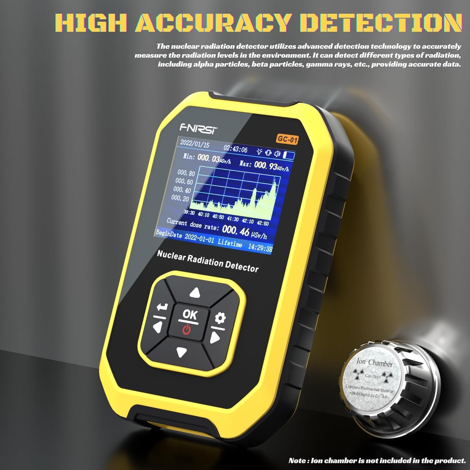 Nuclear Survival Gear FNIRSI GC-02 Geiger Counter Nuclear Radiation ...