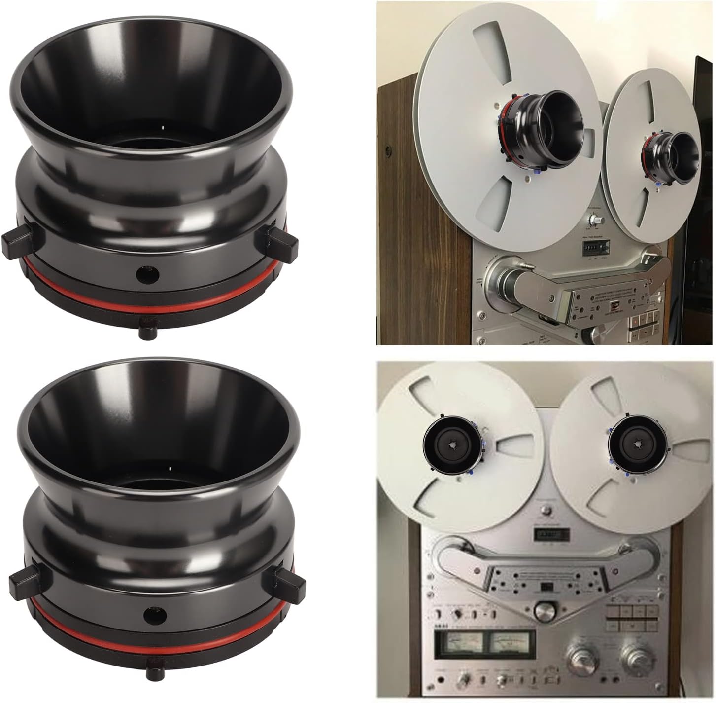 Amazon.com: Nab Reel Hub Adaptors for 10in Reel to Reel Tape Recorders, 1 Pair Aluminium Nab Hub ...