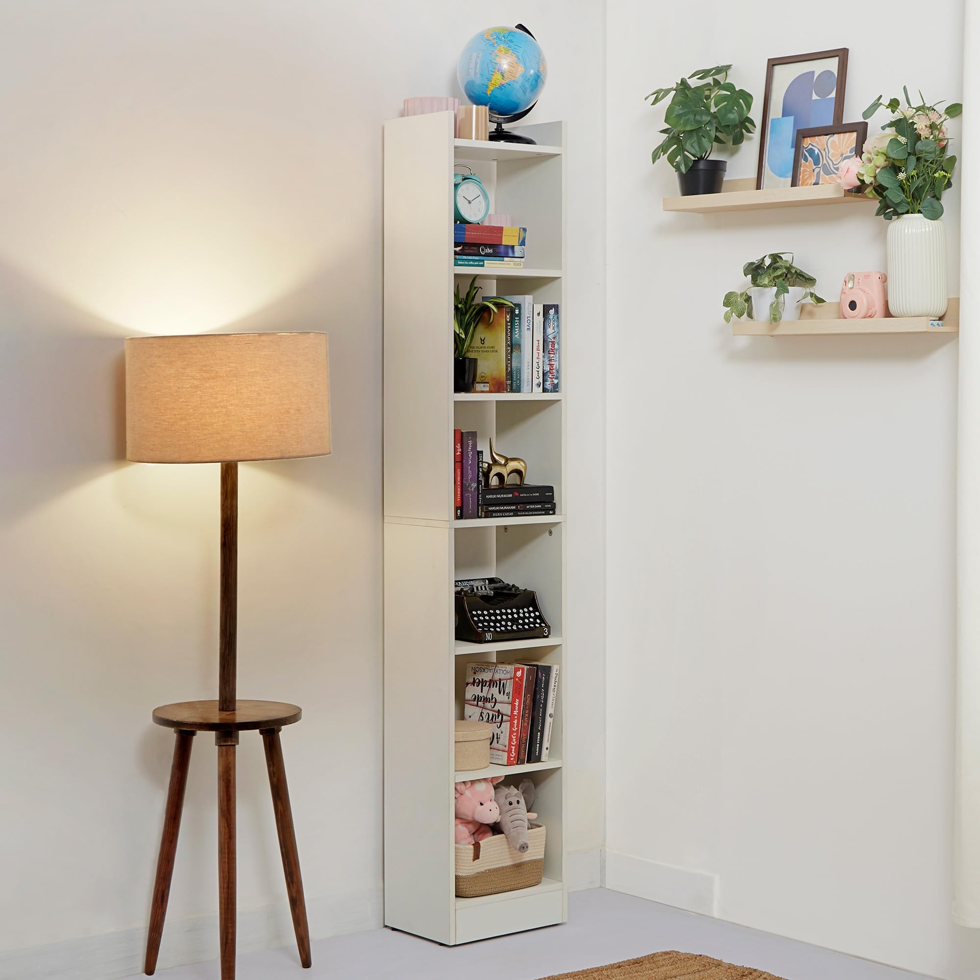 BLUEWUD Walten Engineering Wood Multipurpose Wall Mounted Bookshelf ...