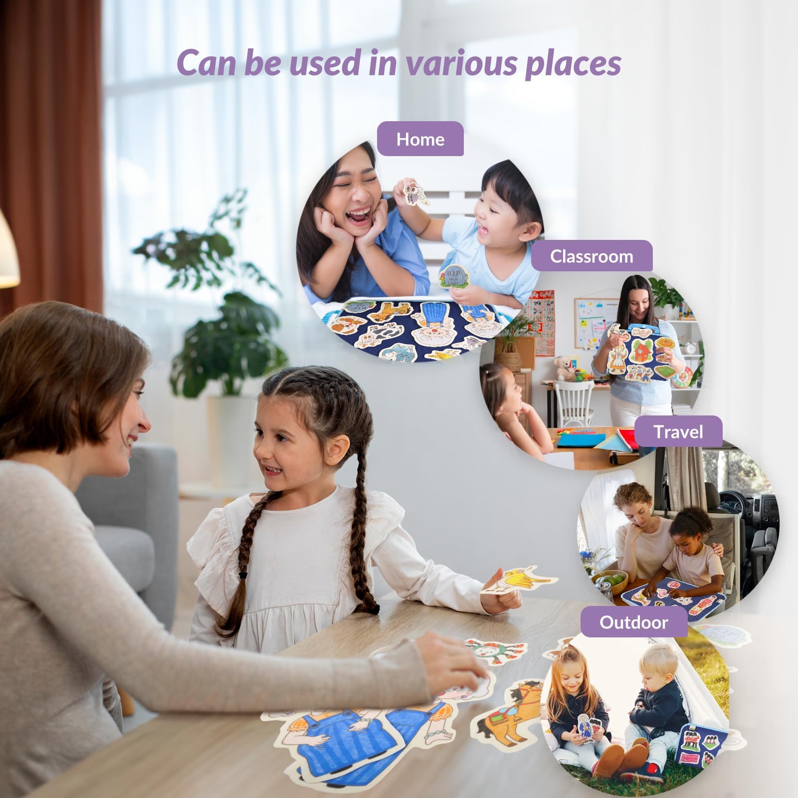 Snapklik.com : Felt/Flannel Board Story Set Of 4, PRECUT Felt Pieces ...