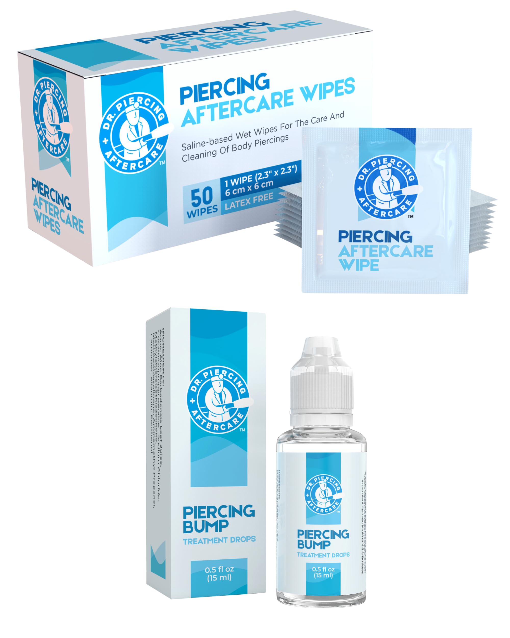 Amazon.com: Dr. Piercing Aftercare Wipes and Bump– Piercing Aftercare ...