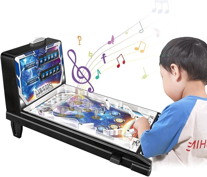 Amazon.com: HALFS Pinball Machine for Kids Electronic Tabletop Pinball ...