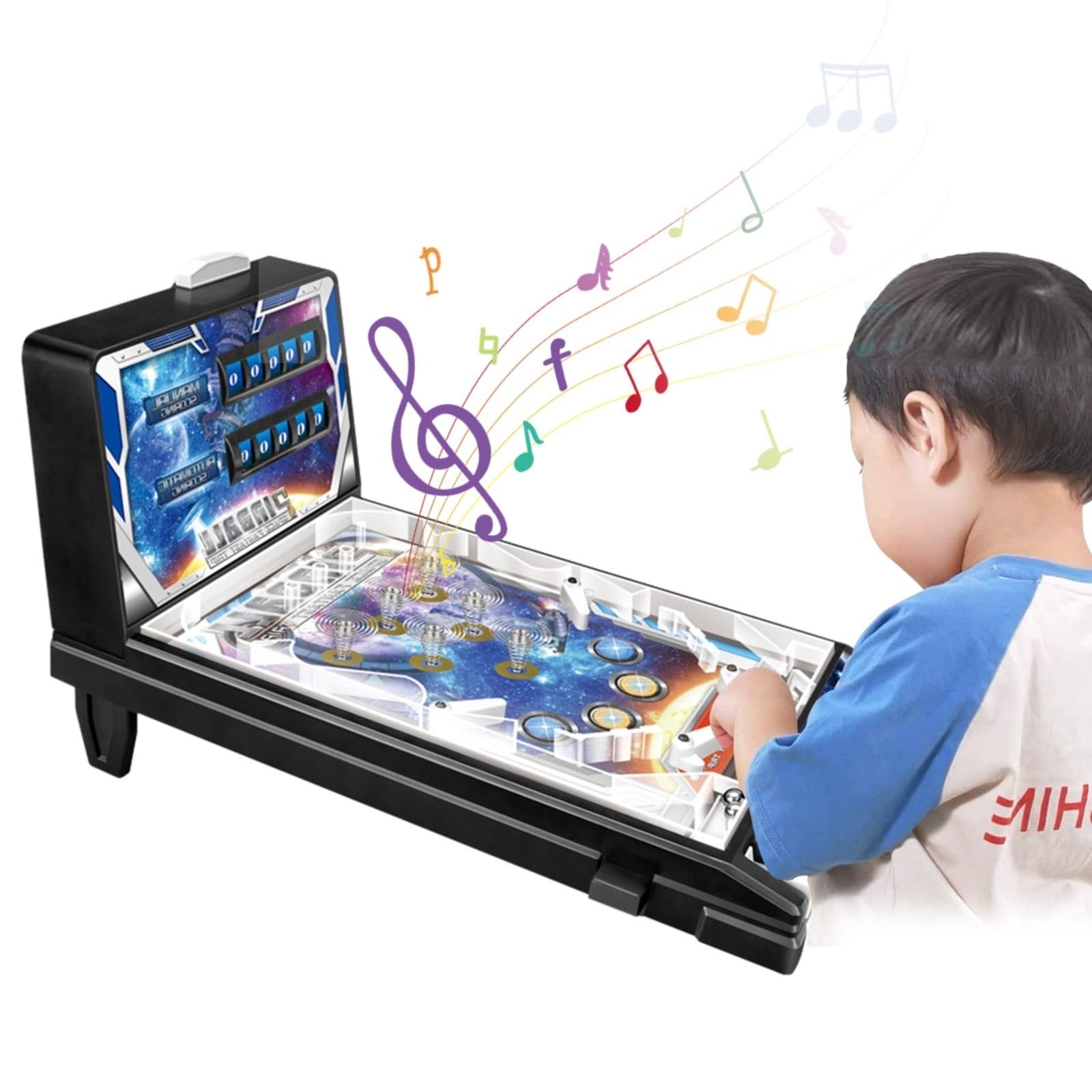 Amazon.com: HALFS Pinball Machine for Kids Electronic Tabletop Pinball ...