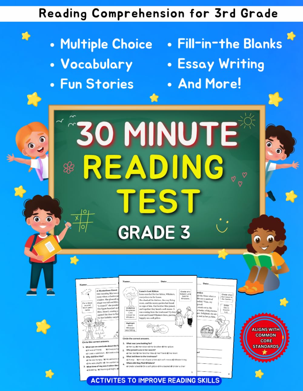 30 Minute Reading Test Grade 3: Reading Comprehension for 3rd Grade ...