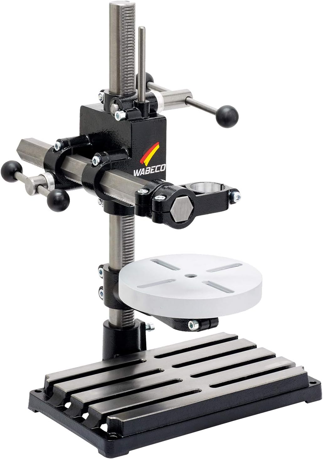 WABECO Bohrständer Fräsständer BF1243 mit Bohr-Frästisch, 2 Zustellachsen vertikal/horizontal ...