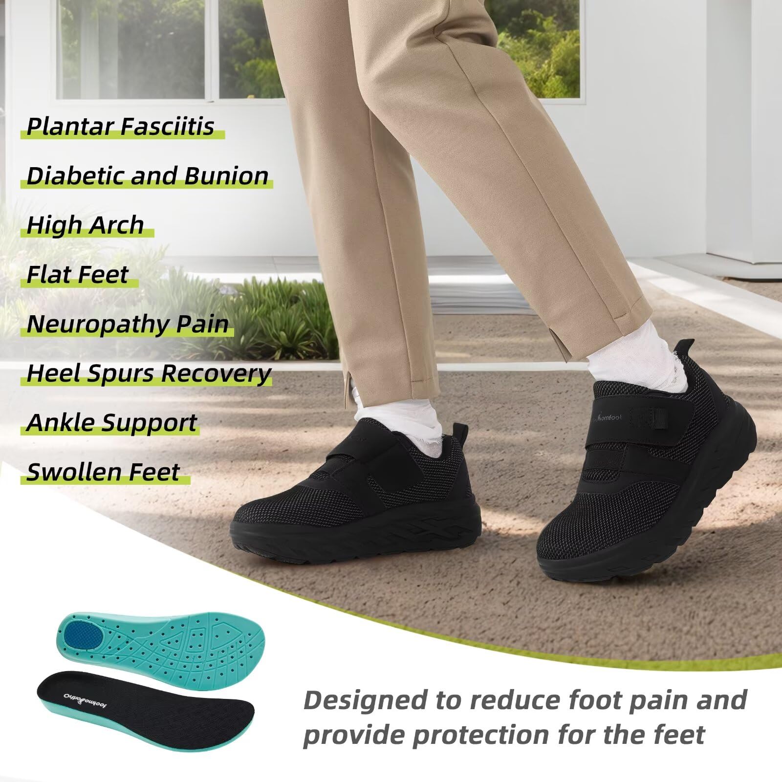 Snapklik.com : Womens Orthopedic Extra Wide Toe Box Diabetic Shoes ...