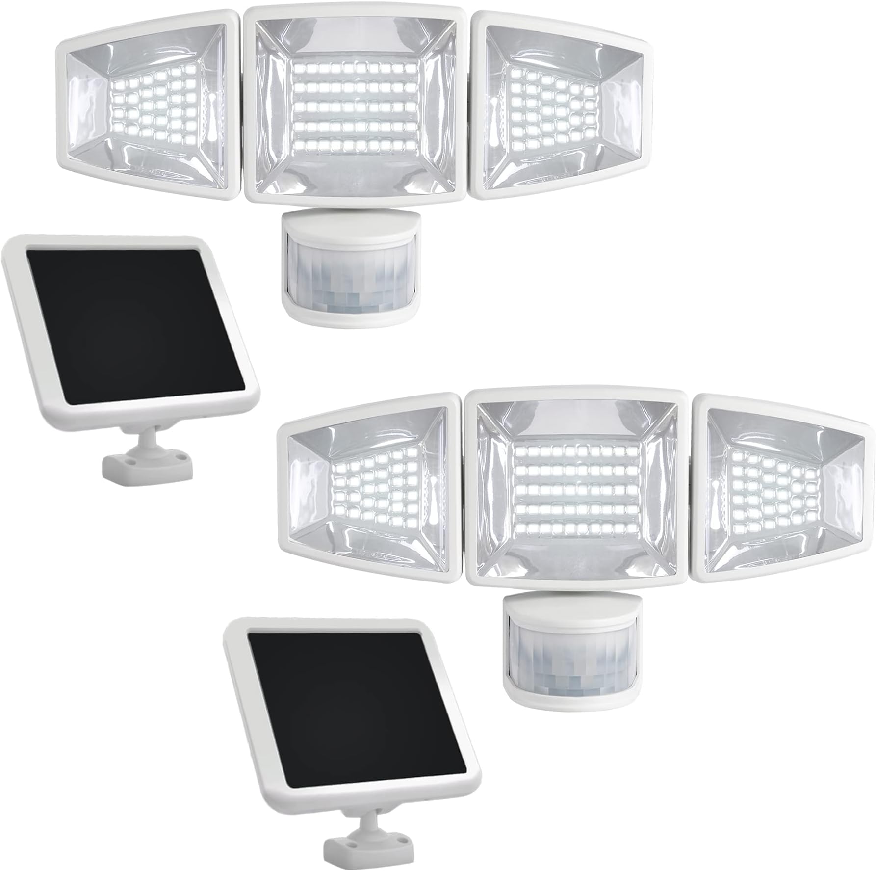 Sunforce Solar Triple Head Motion Activated Security Light 1500 Lumens ...