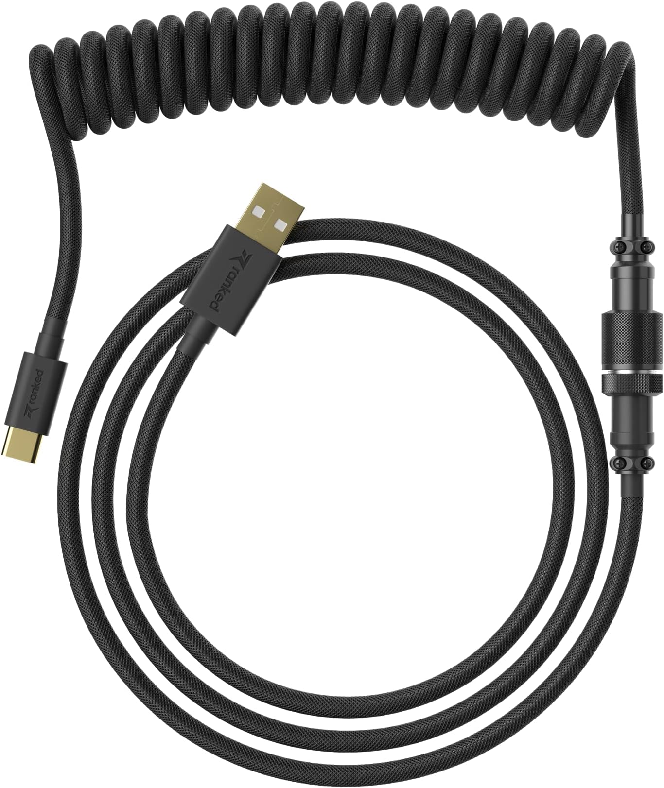Amazon.com: Hystar USB-C Coiled Aviator Cable for Gaming Mechanical ...
