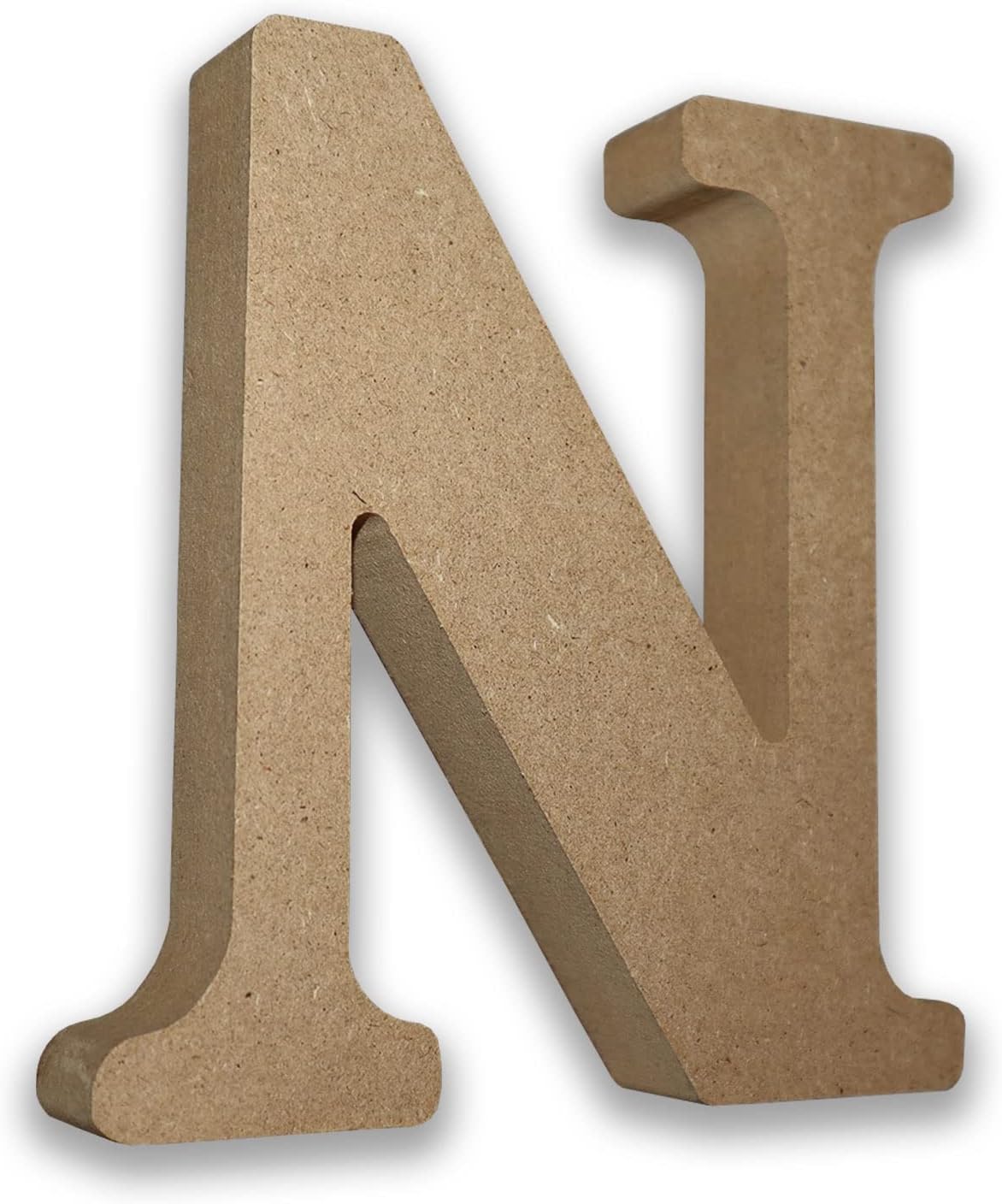 Habercrafts Large Wooden MDF Letter N (13cm High x 2cm Deep) - 1 Piece ...