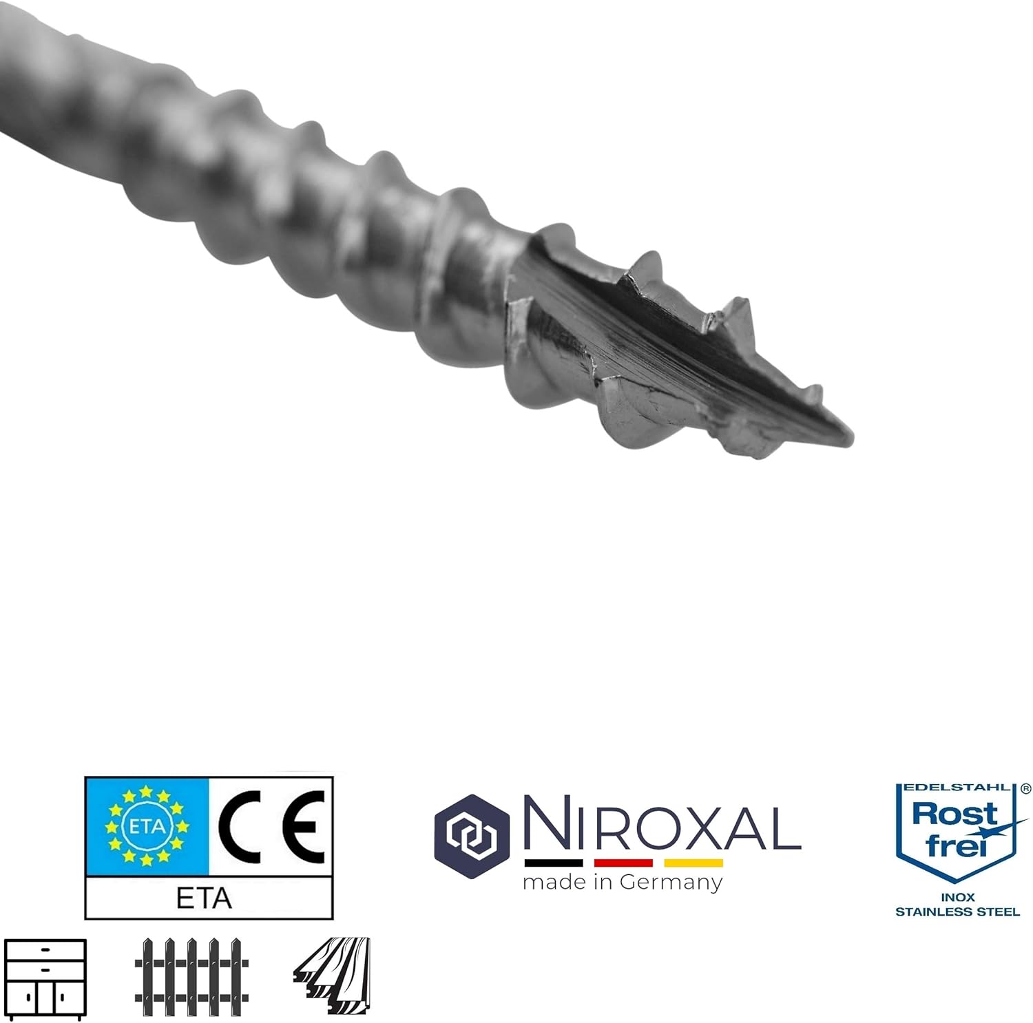 Stainless Steel Terrace Screw Torx Cutting Notch Lens Head and a Thread ...