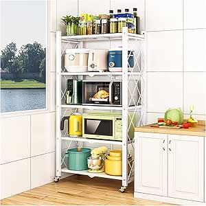 Amazon.com: YKLSLH 5-Tier Collapsible Shelves Heavy Duty Folding ...