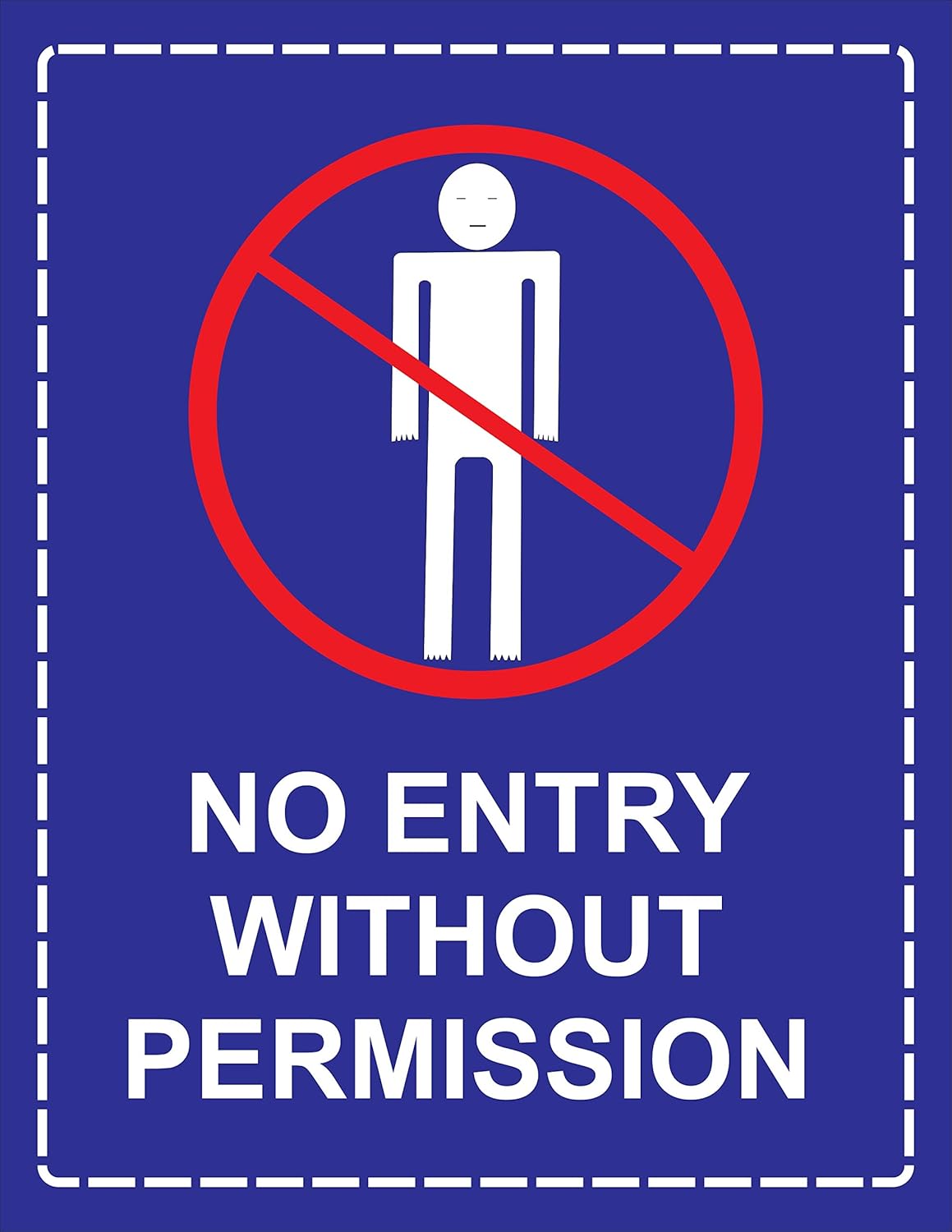 Good Print Zone : No Entry Without Permission Sign Board Print On 5mm ...