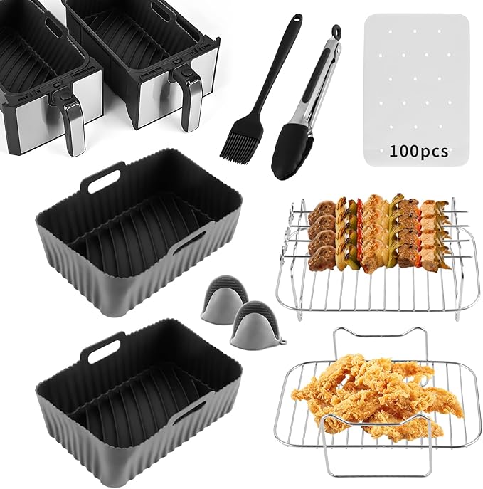 Air Fryer Accessories, Set of 9 for Ninja Dual Air Fryer AF300UK ...