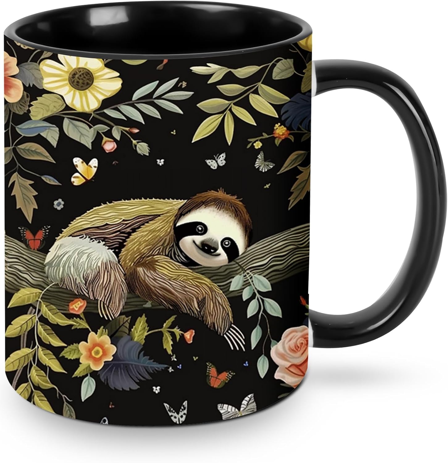 Amazon.com: wiuurs Sloth Coffee Mug 11OZ Funny Ceramic Tea Cup Kitchen ...