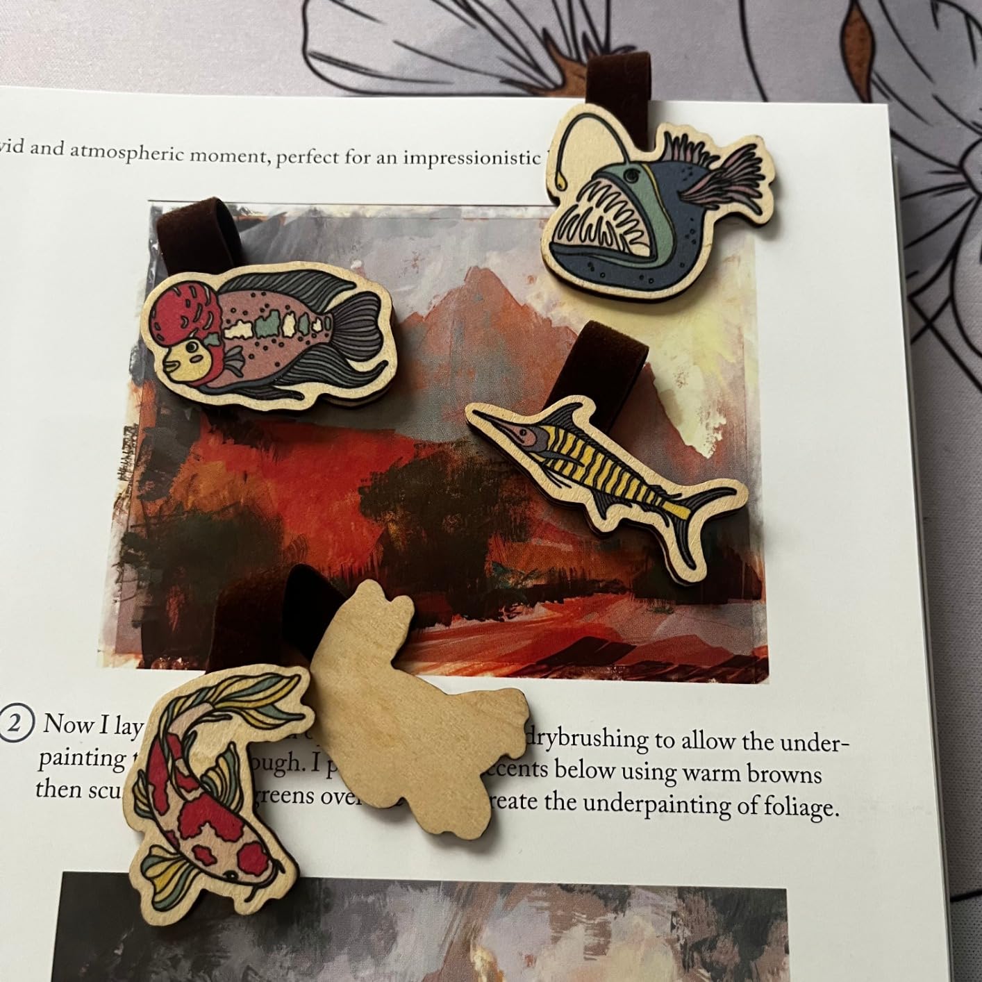 Amazon.com: THE CRAFT HOUSE Kawaii Magnetic Bookmarks, Handmade Wooden ...