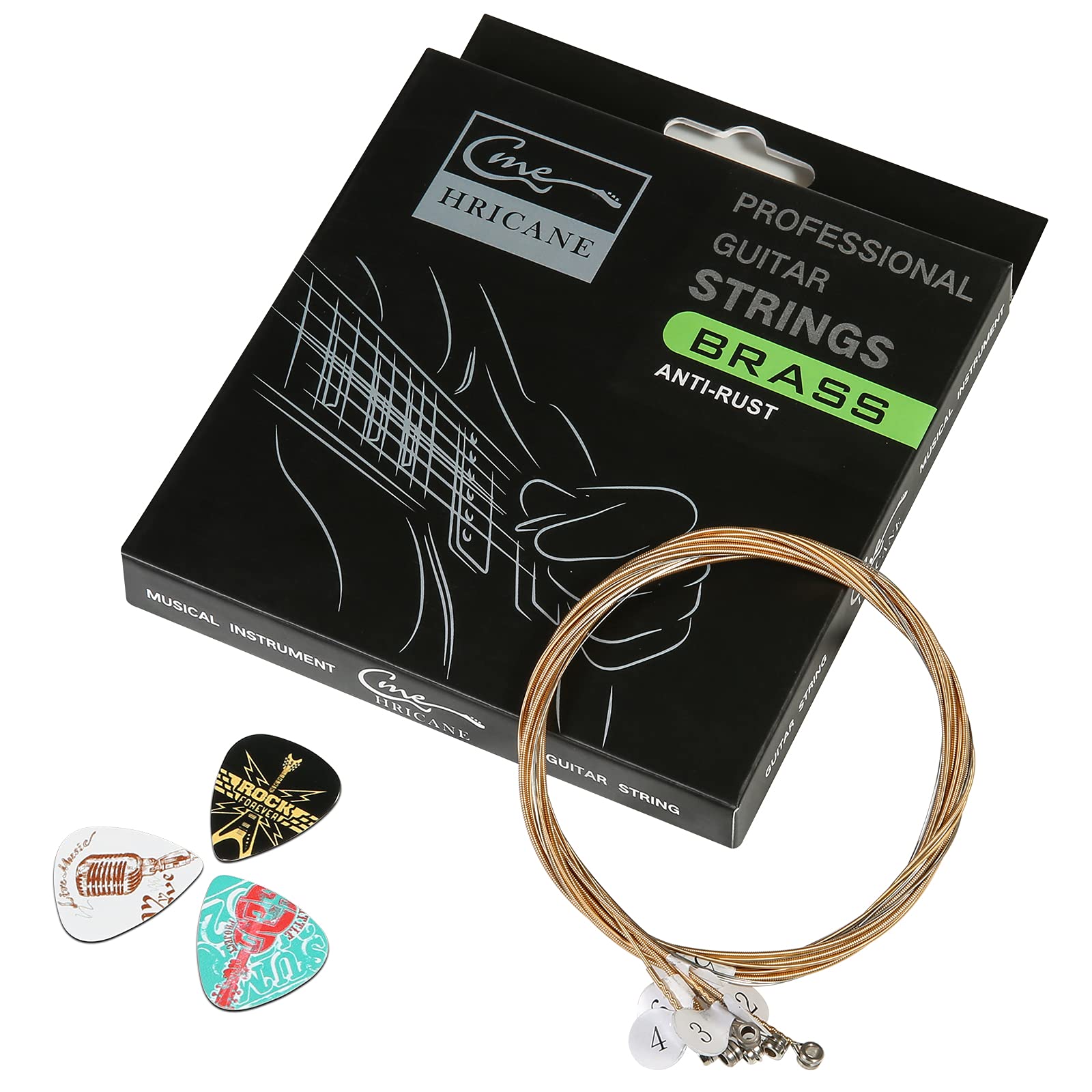 Snapklik.com : Hricane Acoustic Guitar Kit Strings (10-47)