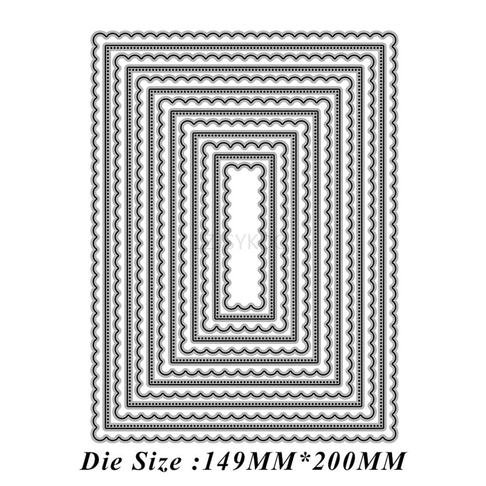 Snapklik.com : Background Plate Die Cuts For Card Making, Rectangular ...