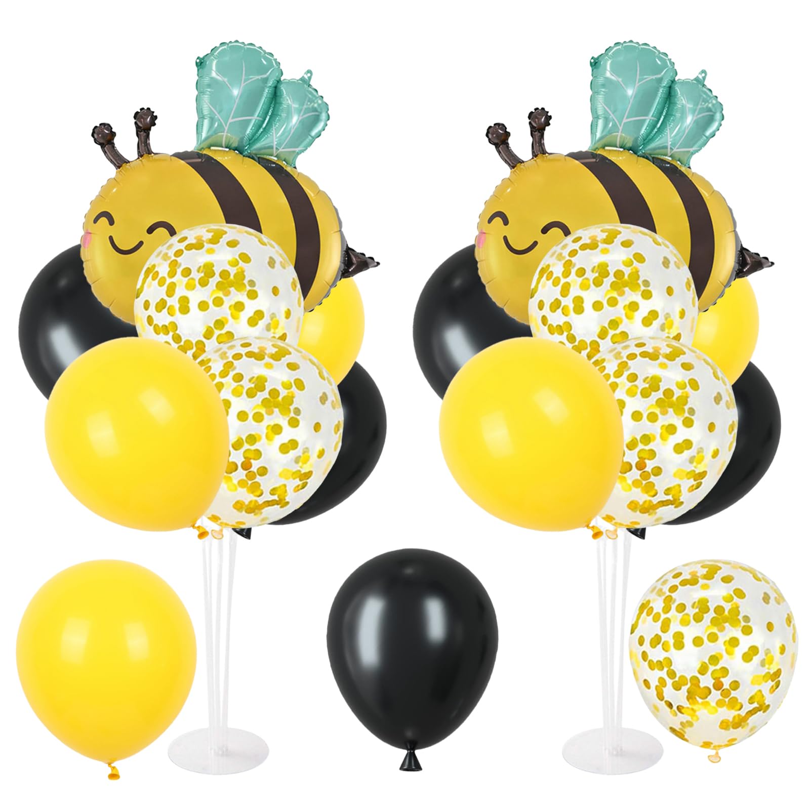 Amazon.com: Bee Party Decorations with 2 Set Balloon Stand Kit, Bee ...
