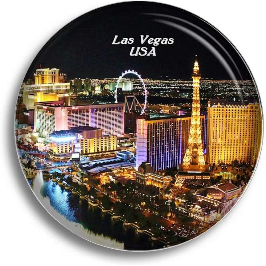 Amazon.com: Fridge Magnet USA America Fountains of Bellagio Las Vegas ...