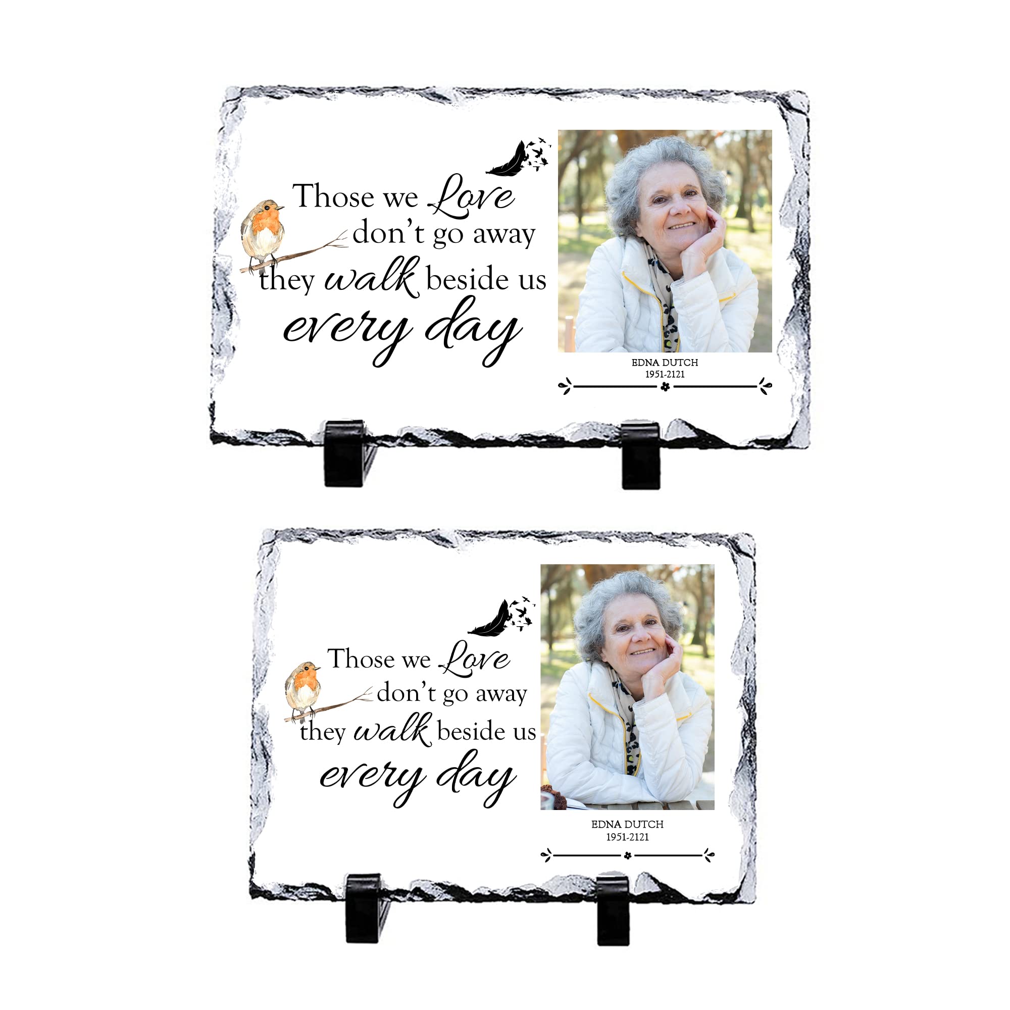 Buy Print Maniacs Personalised Rock Slate Photo Plaque Still Loved ...