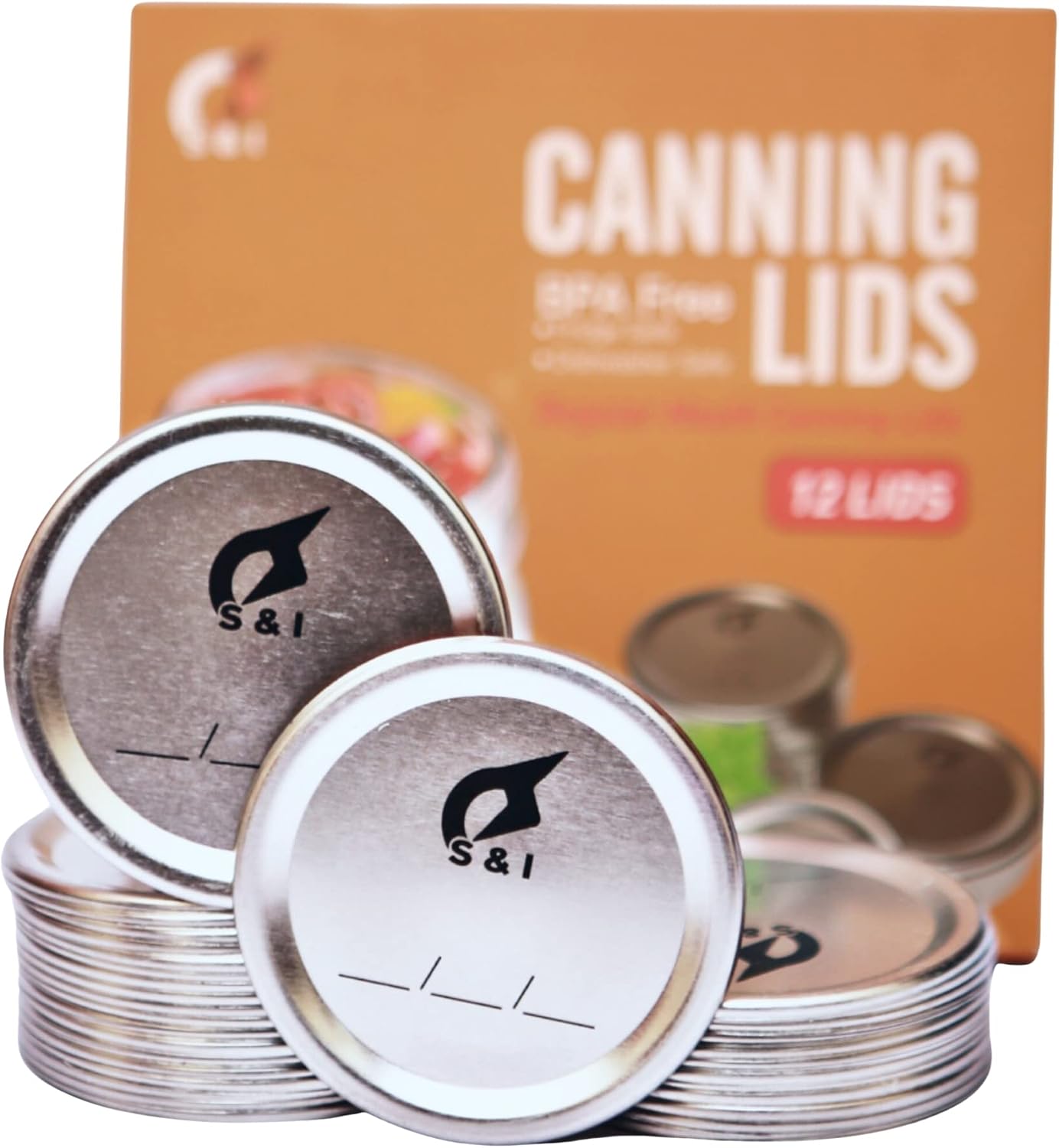 Amazon.com: 12 Mason Jar Canning Lids Regular Mouth For Cans | Split ...