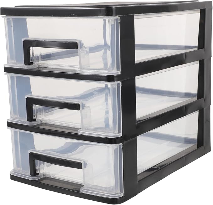 Amazon.com: Cabilock 3-Tier Plastic Drawer Storage Organizer Box 8.30X5 ...