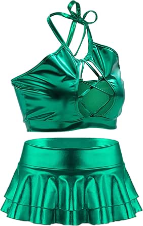 Amazon.com: SFBBCLOZ Women's Rave Outfit Sets For Women Festivals 2 Pcs ...