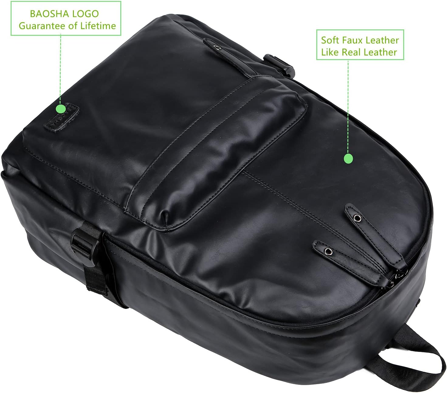 Exclusive Special BAOSHA BP-08 Unisex PU Leather Computer Laptop Bag 15 ...