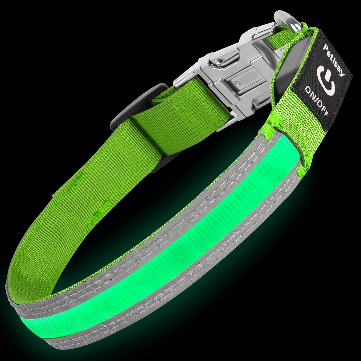 Amazon.com : PetIsay Dog Light up Collar with Metal Buckle - Ultimate ...