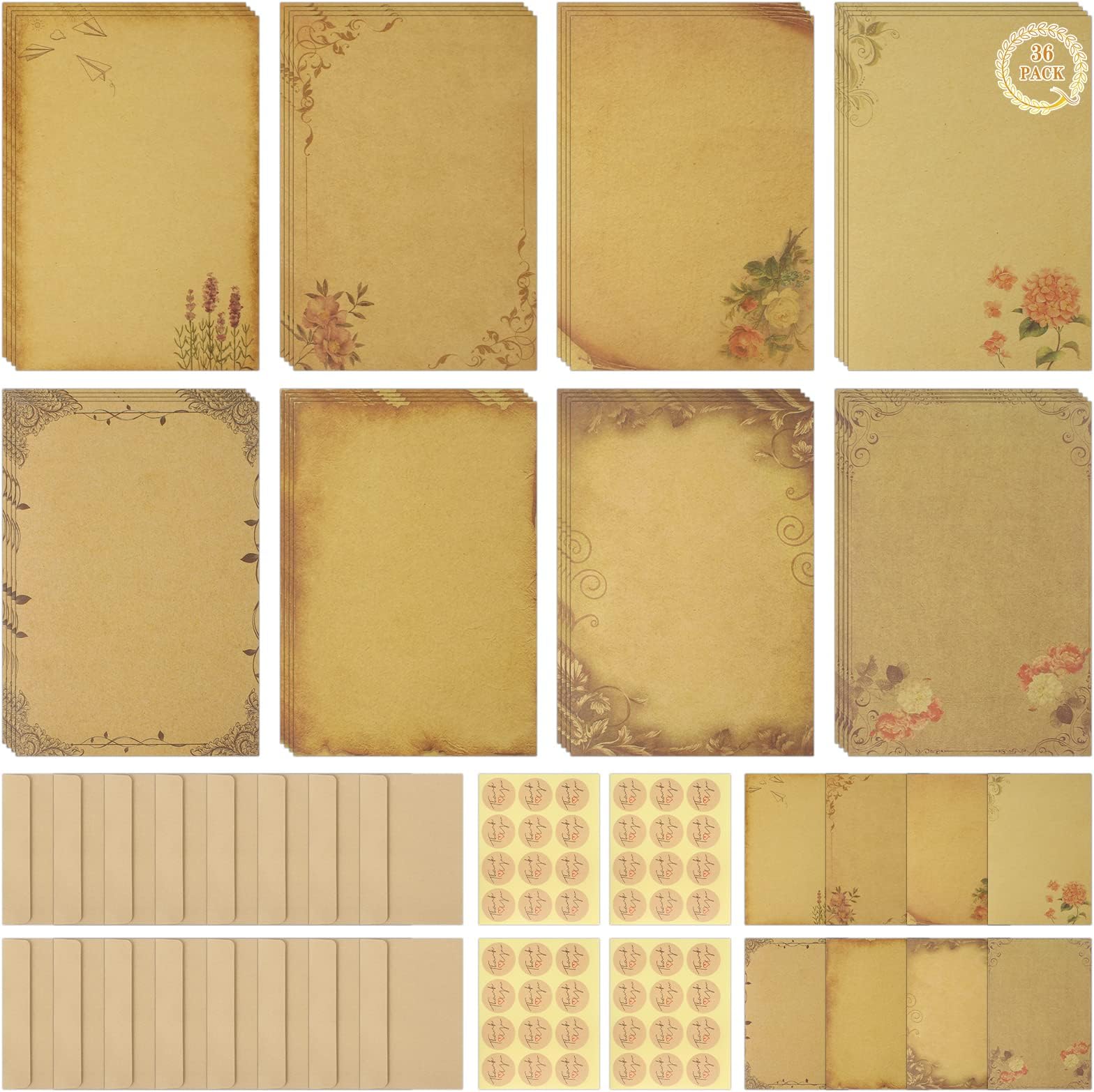 Motif Letter Paper! Antique & History Rustic 50 Sheets DIN A5 - Paper ...