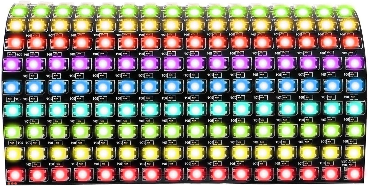 Buy Aceirmc 2pcs 16x16 Rgb Led Flexible Ws2812b 5050 Matrix Dream Color Individually Addressable