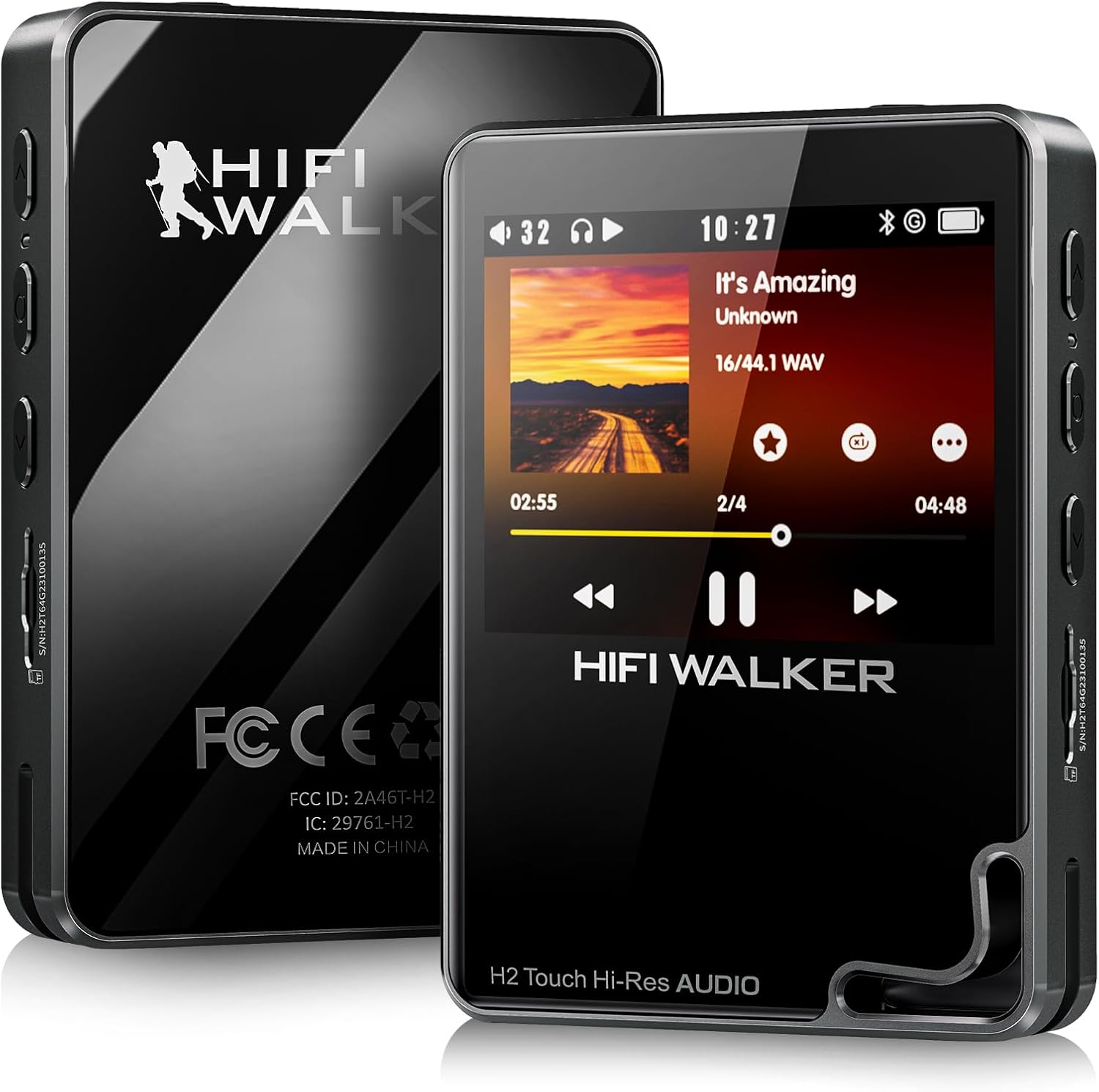 Amazon.com: HIFI WALKER H2 Touch Hi Res MP3 Player with Bluetooth, 2.4 ...