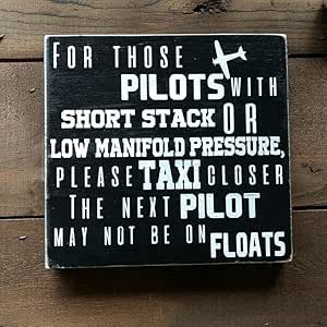 Amazon.com: Rustic Wood Sign Plaque,Pilot Gift,Aviation Decor,Funny ...